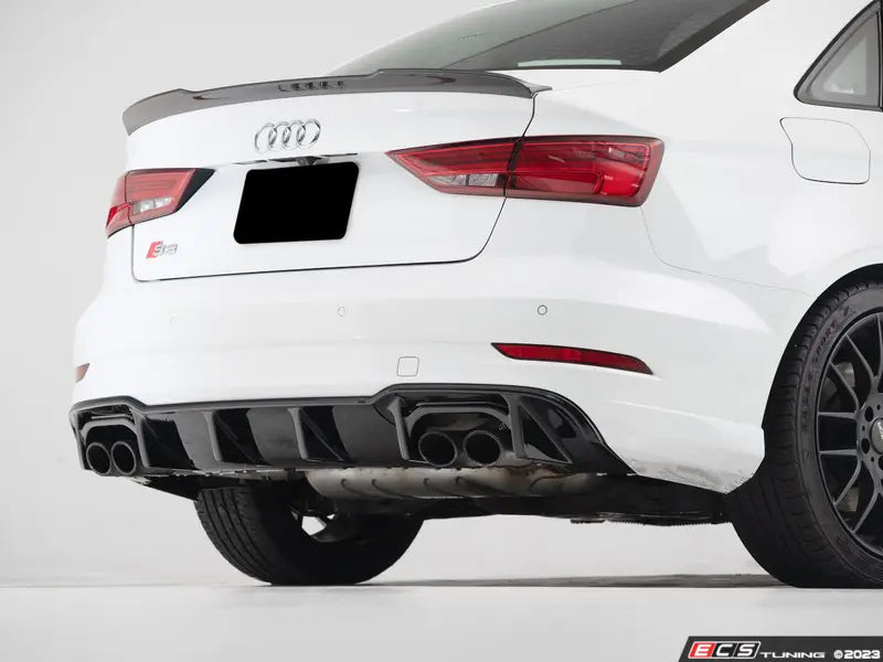 Audi 8V.5 S3 / A3 S line Rear Diffuser - Gloss Black — VAG Garage ...