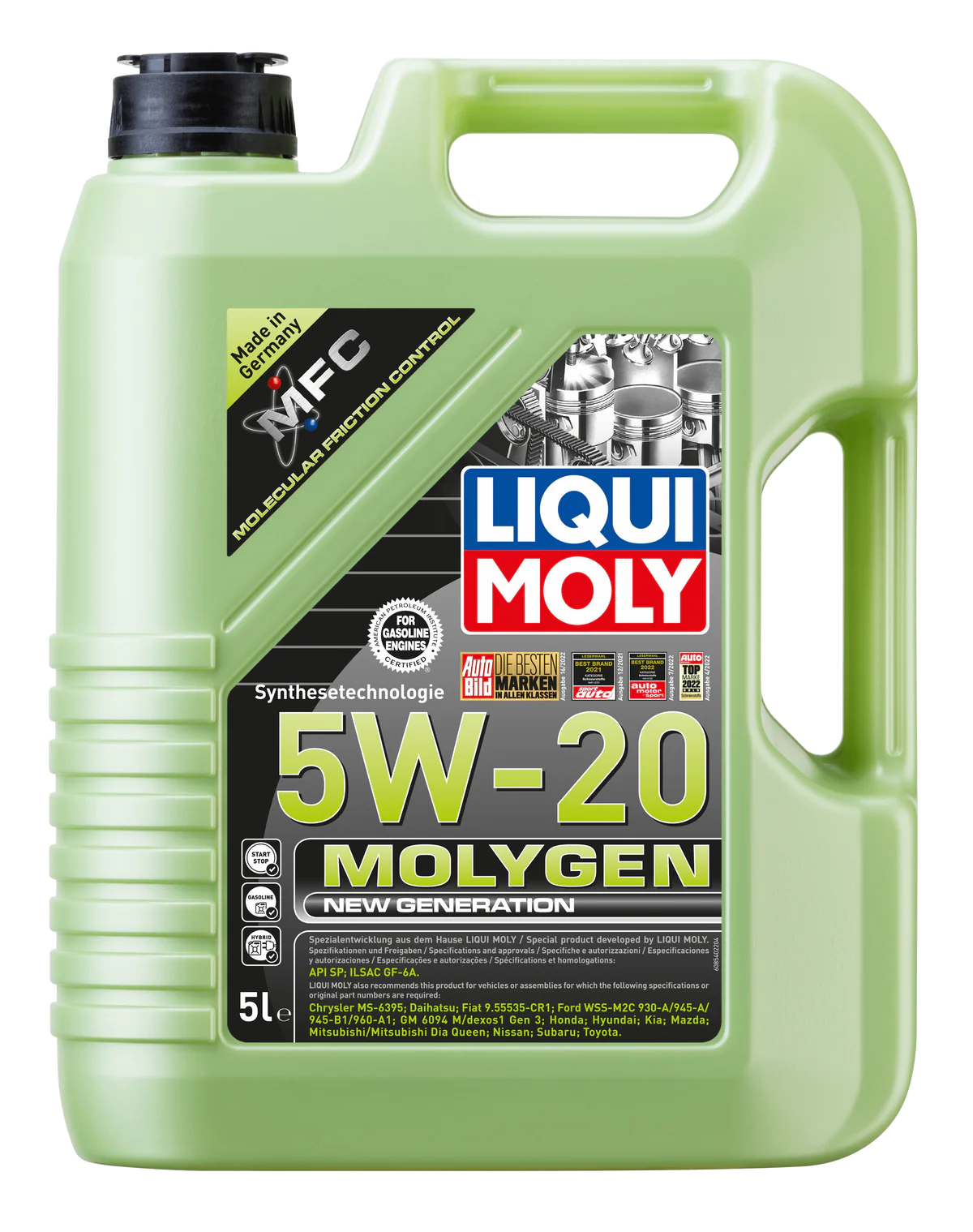 LIQUI MOLY Molygen New Generation 5W-20 (5L) – Fully Synthetic Engine ...