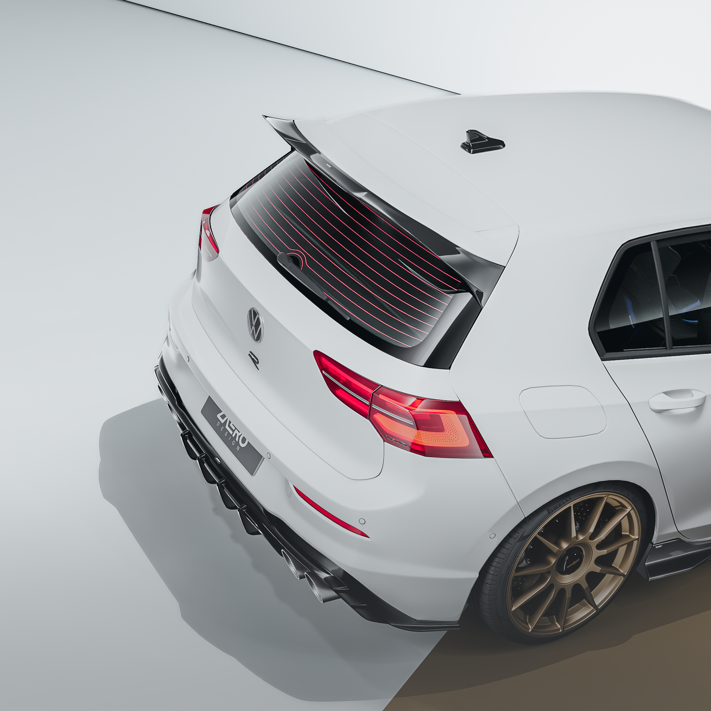 Zaero Design - EVO-1 Rear Spoiler for Volkswagen Golf MK8 GTI Clubspor ...